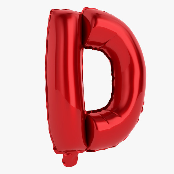 modelo 3d Globo Letra D Rojo - TurboSquid 1382911