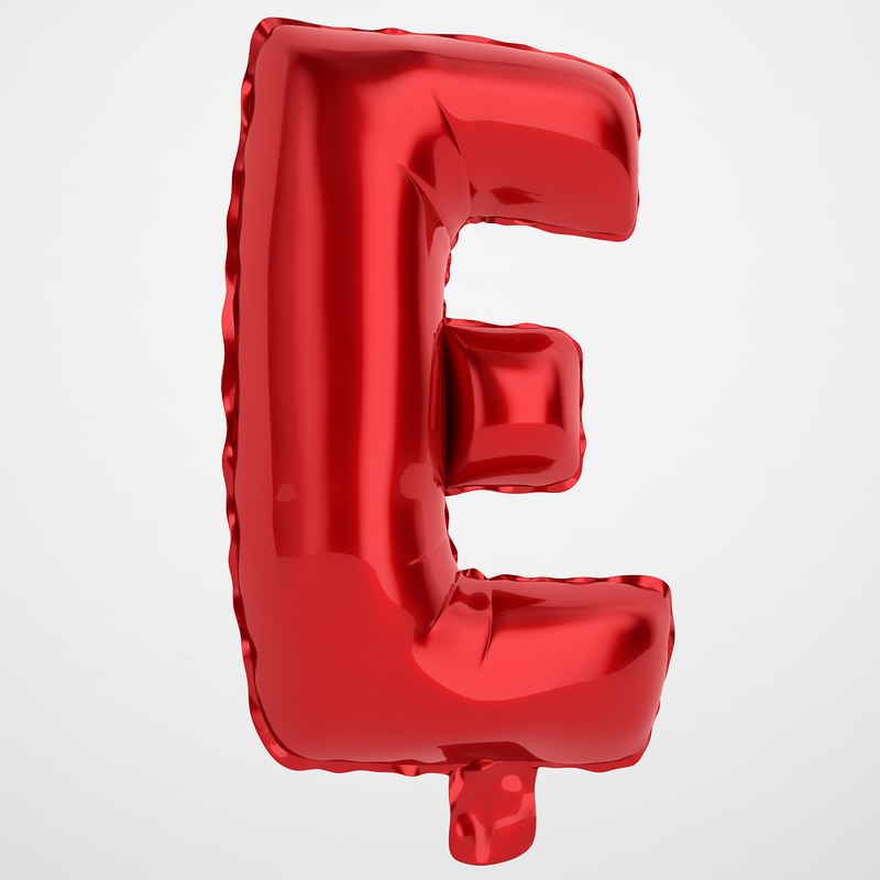 3D balloon letter e model - TurboSquid 1382958
