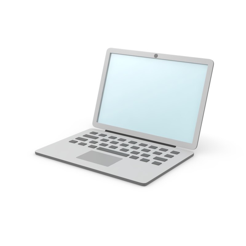 Simple laptop clean 3D - TurboSquid 1383000