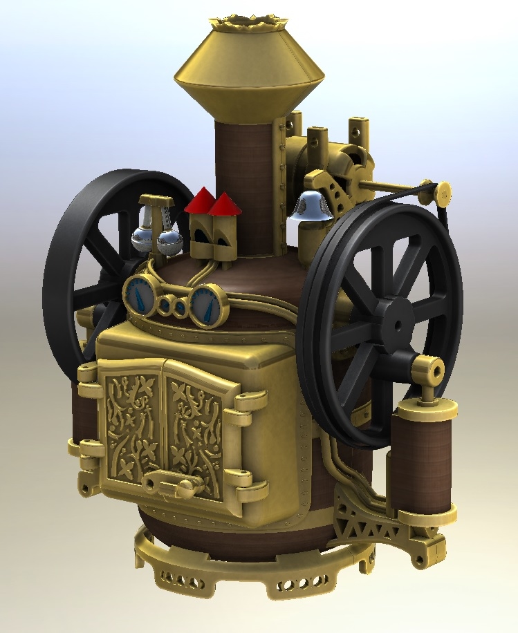 3D steam engine ready case - TurboSquid 1383106
