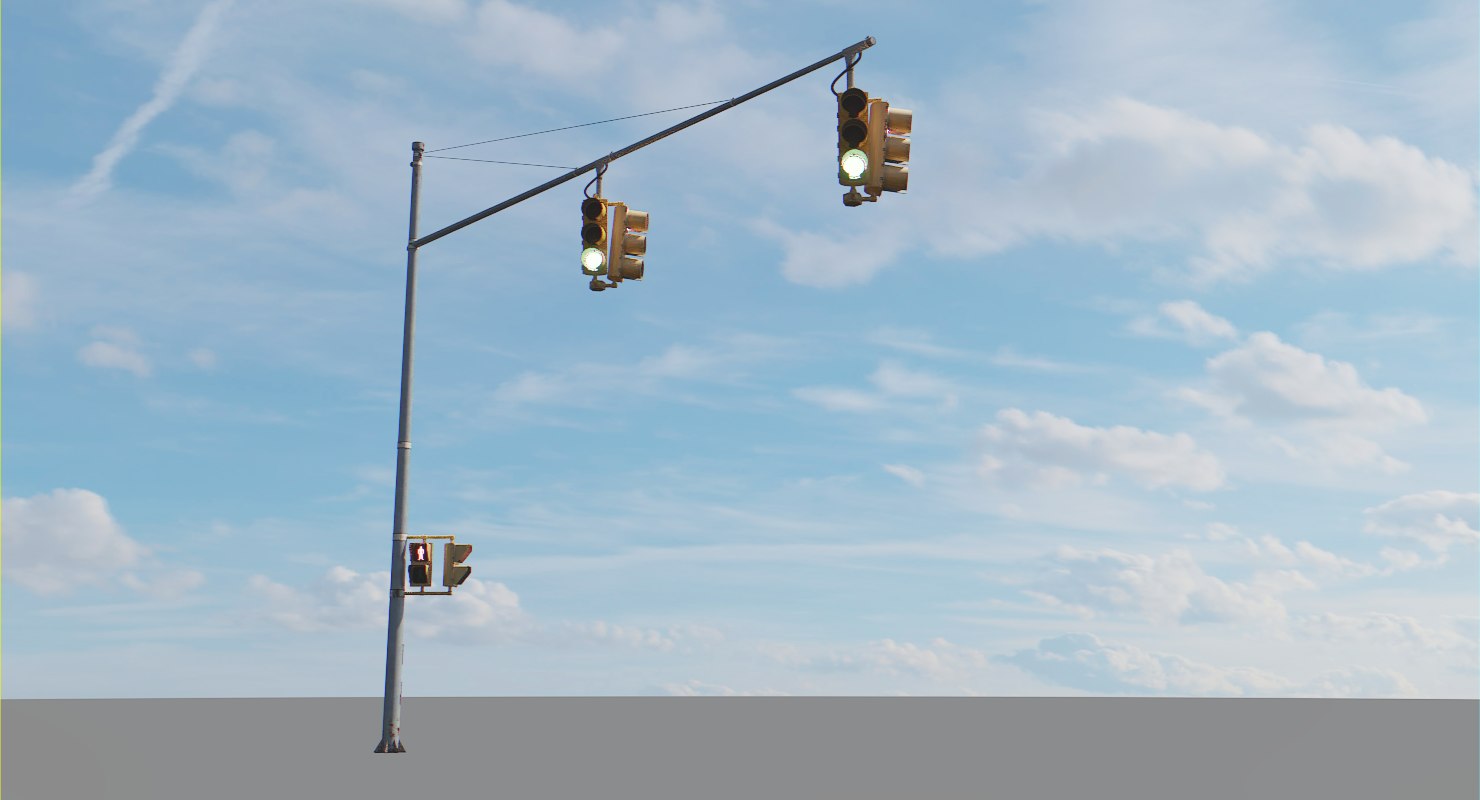 Traffic light corner 3D model - TurboSquid 1383177