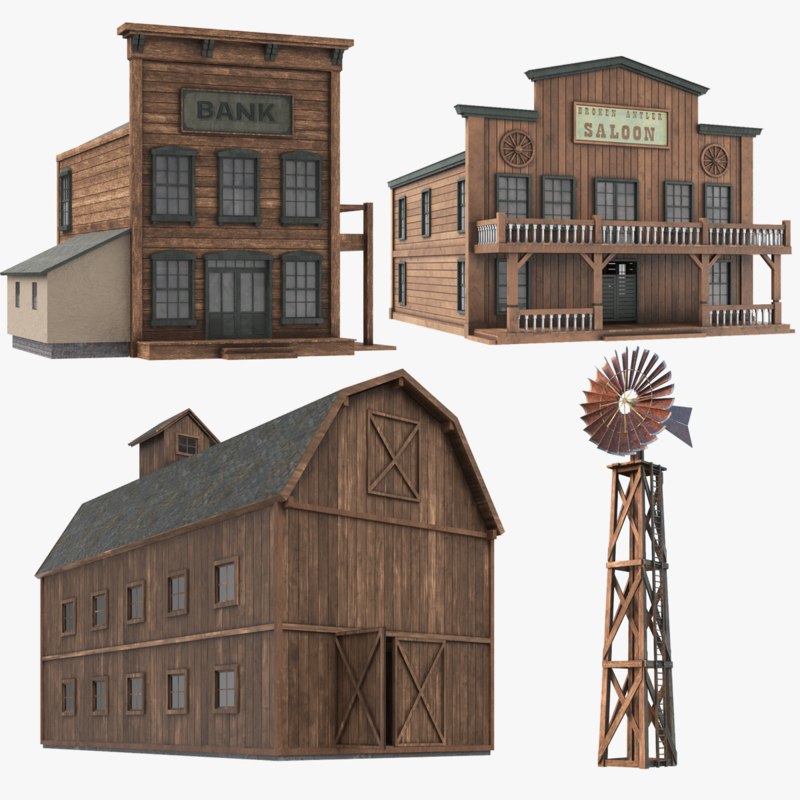 3D western building - TurboSquid 1383339