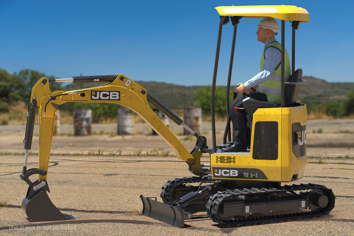 Mini tracked excavator dirty 3D model - TurboSquid 1383579