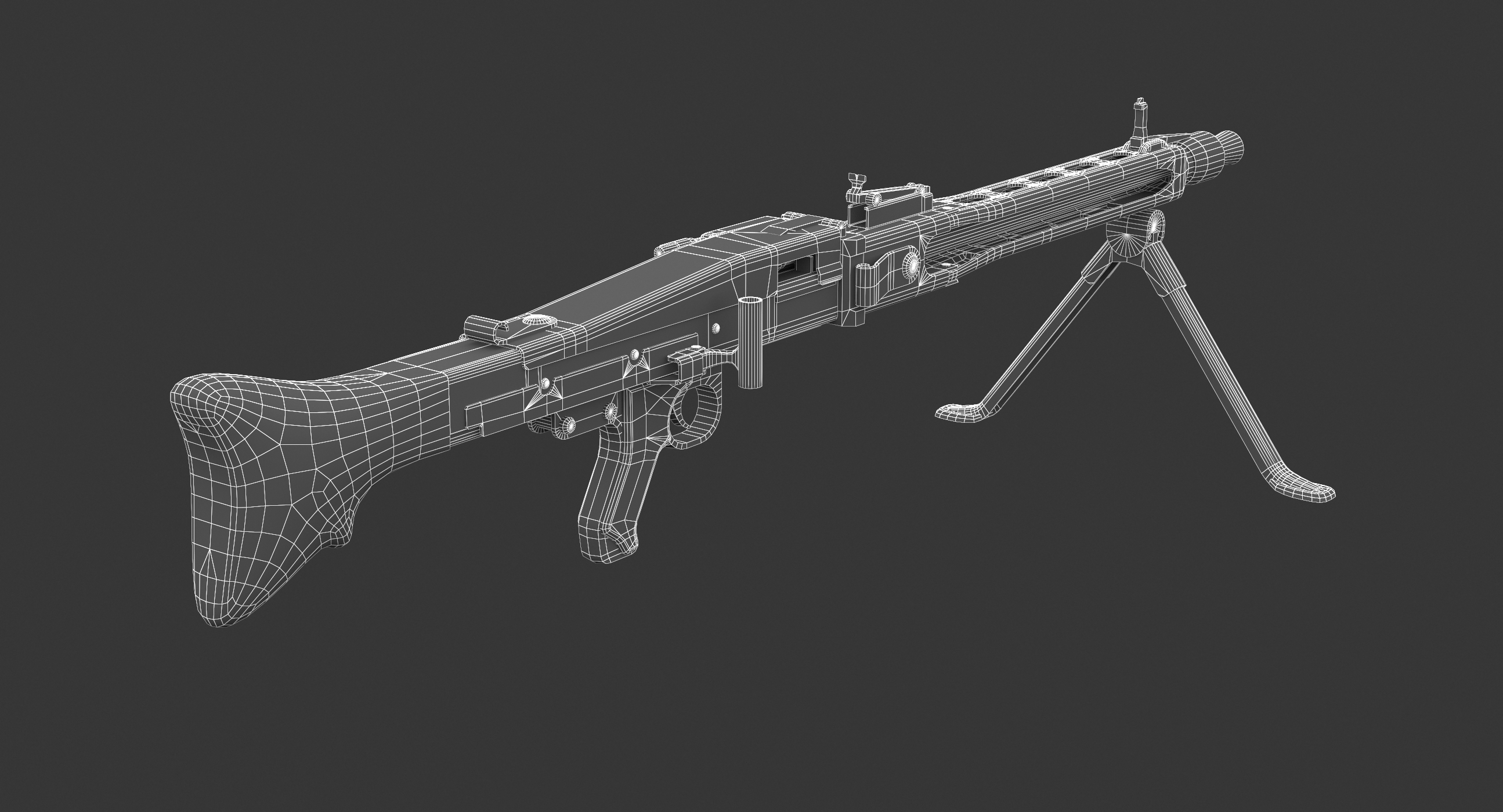 Modello 3D MG-3 Machine Gun - TurboSquid 1383555