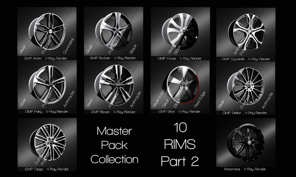 3D rims master pack part2 - TurboSquid 1383638