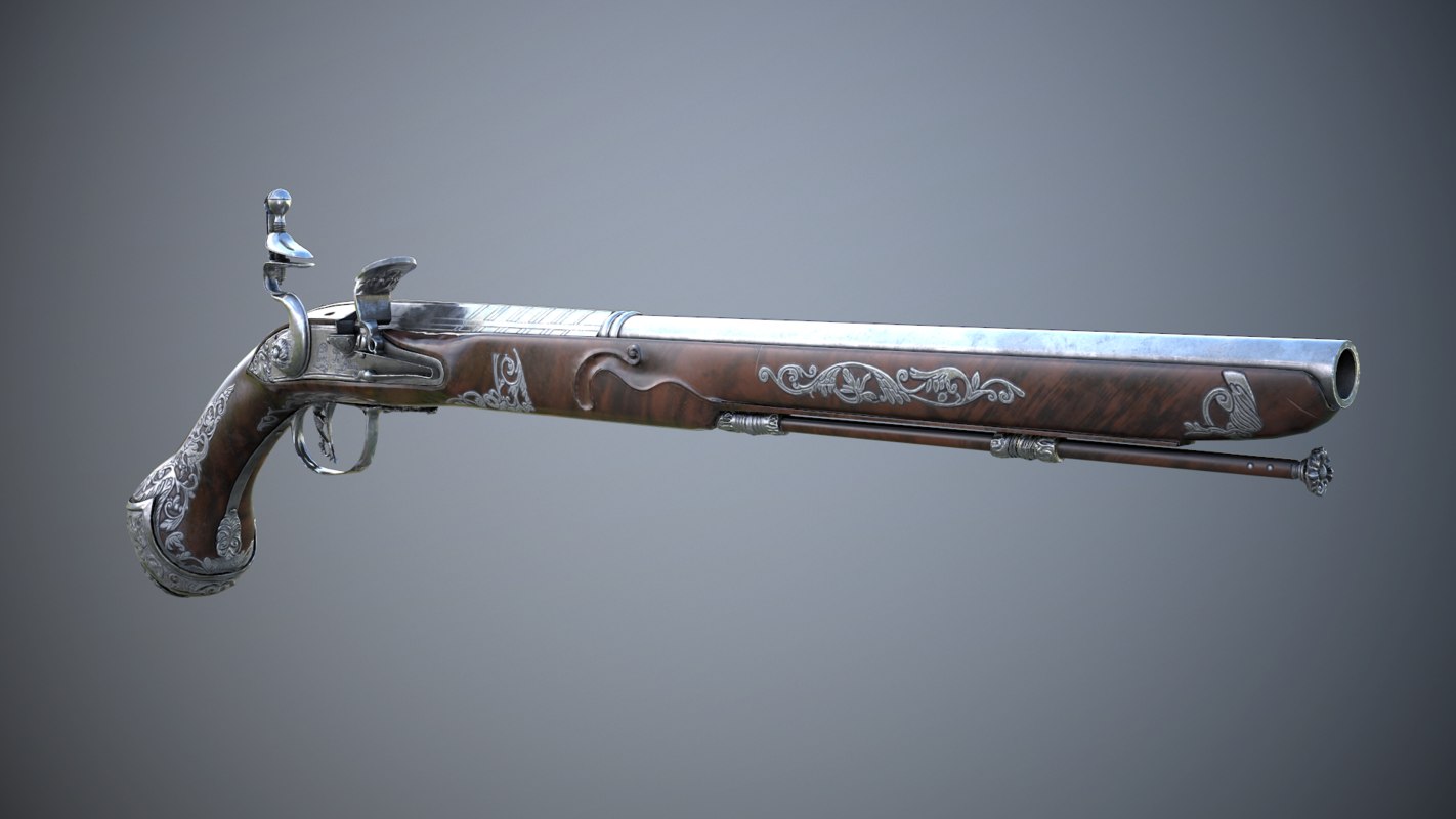 3D ready flintlock pistol games - TurboSquid 1383663