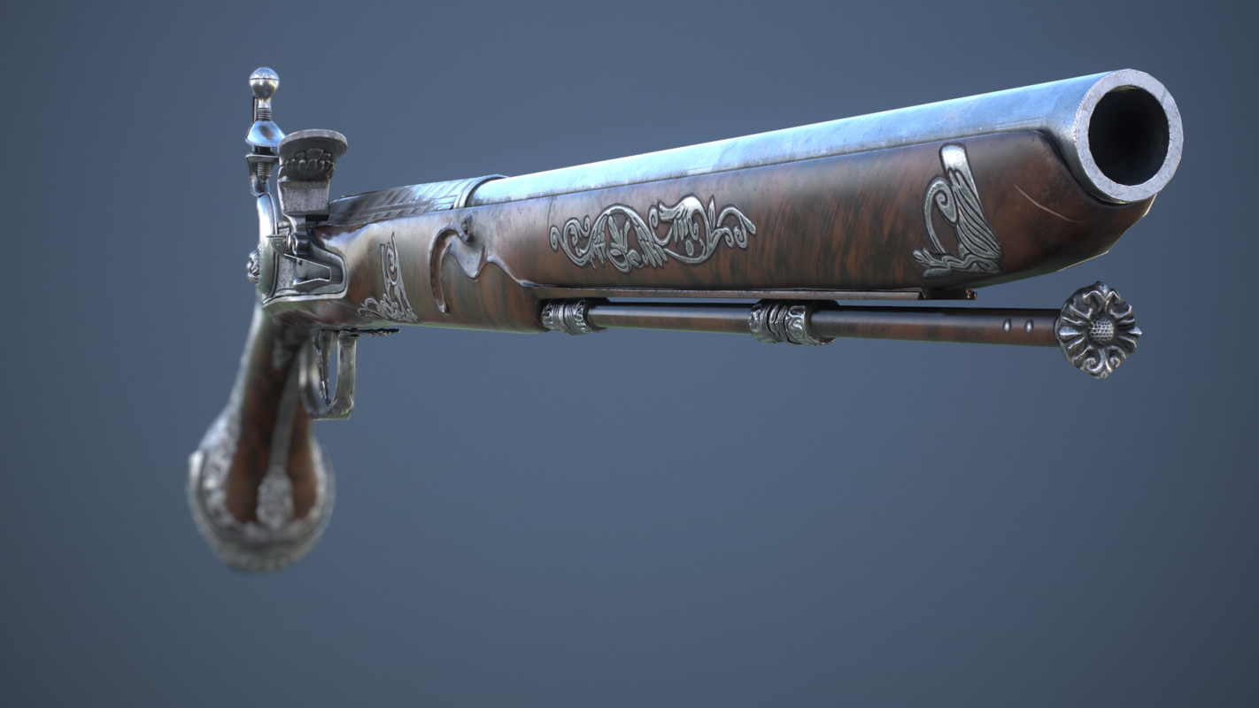 3D ready flintlock pistol games - TurboSquid 1383663