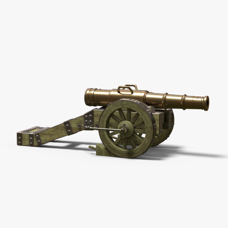 Field cannon 3D model - TurboSquid 1383701