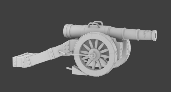 Field cannon 3D model - TurboSquid 1383701