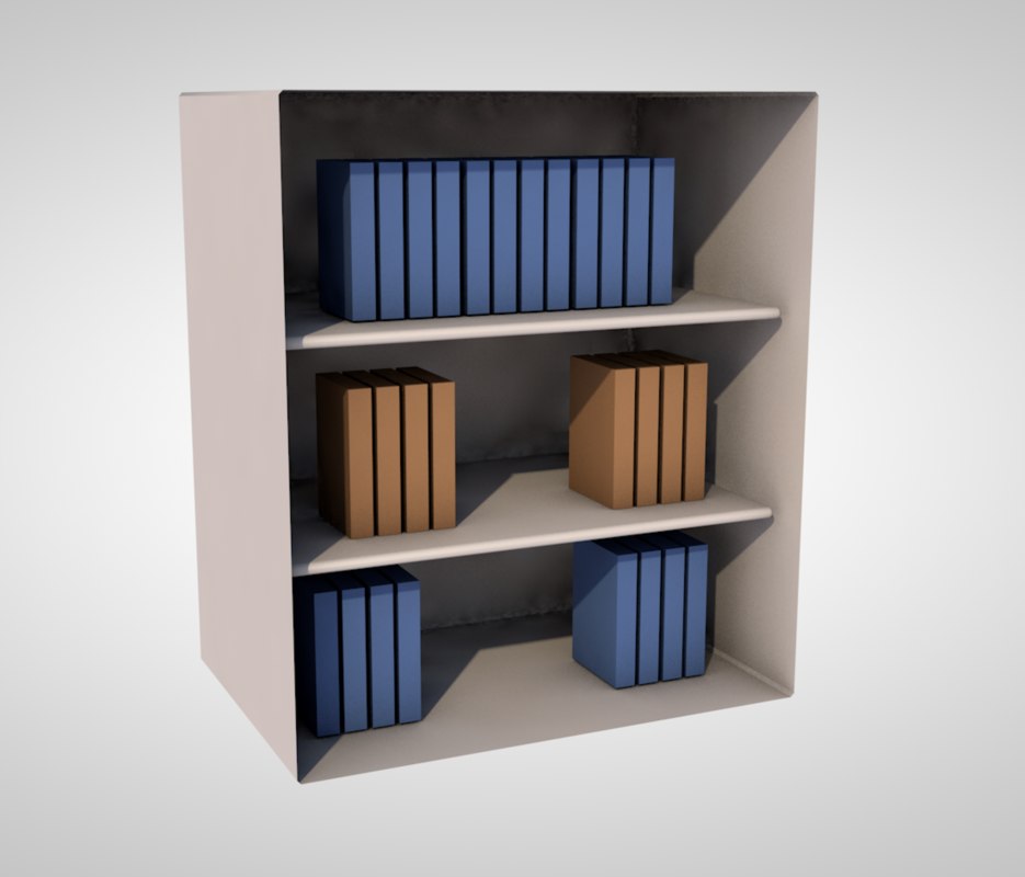 3D books shelves library - TurboSquid 1383703