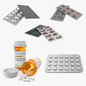 free medical drugs 3d model
