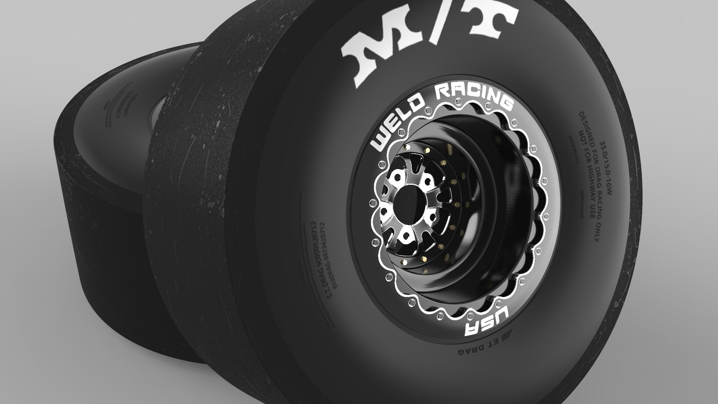 modelo 3d Llanta Weld Racing, neumático Mickey Thompson - TurboSquid ...