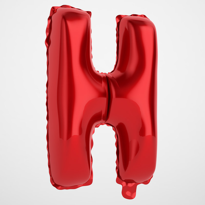3D balloon letter h - TurboSquid 1383811