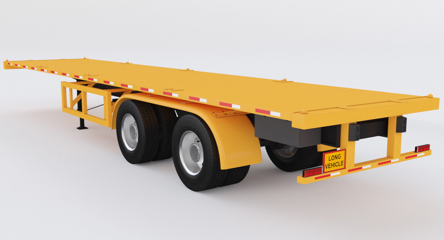 40ft trailer platform 3D model - TurboSquid 1383888