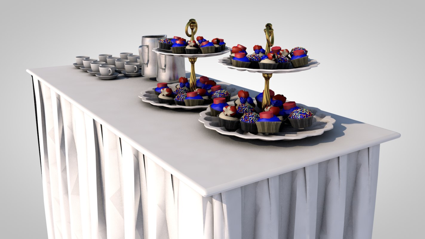 3D buffet table coffee - TurboSquid 1383910