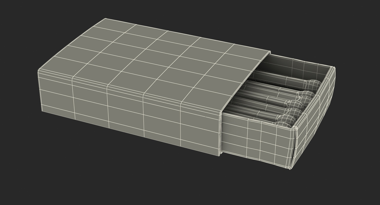 Matchsticks cardboard matchbox stick 3D model - TurboSquid 1384180