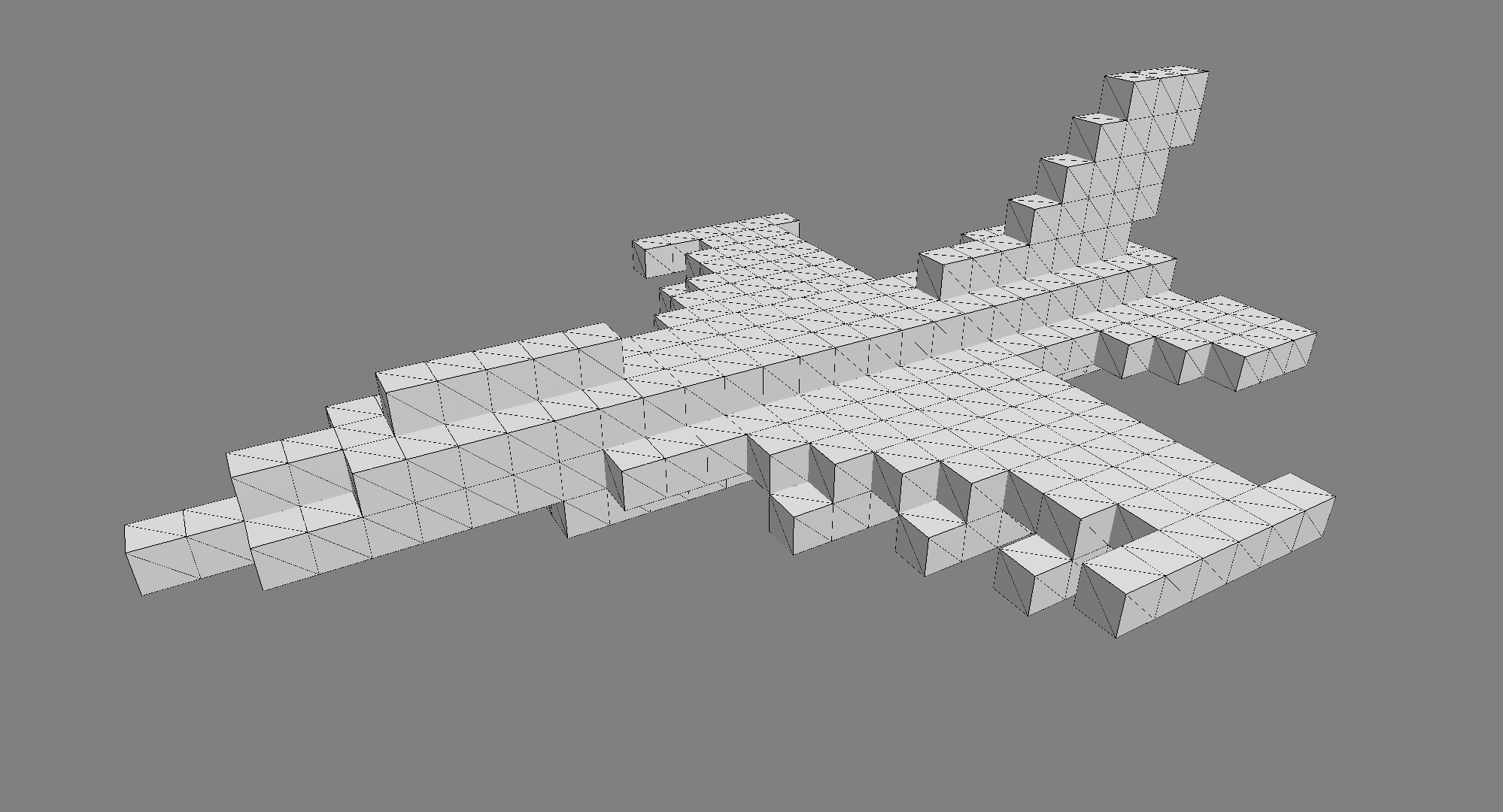 3D pixelated f16 jet fighter - TurboSquid 1384142