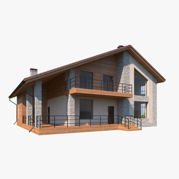 3d modern house model