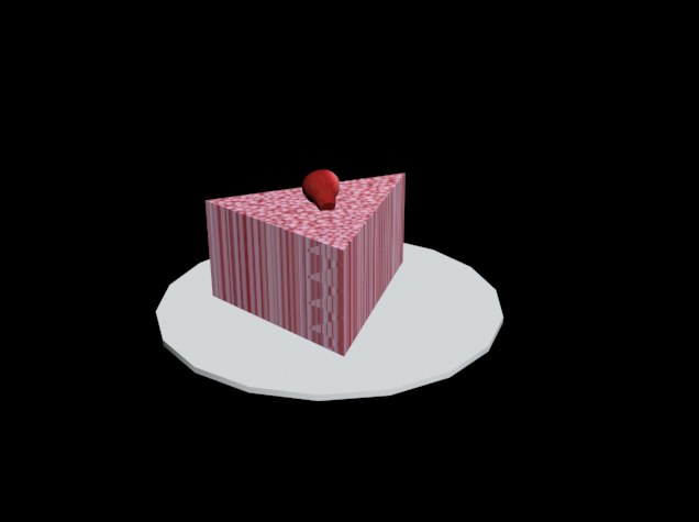 Plates slice cake 3D - TurboSquid 1384239