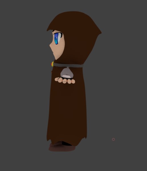 3D anime character cape model - TurboSquid 1384284