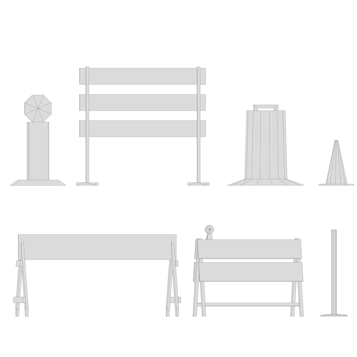 Police barriers 3D model - TurboSquid 1384489