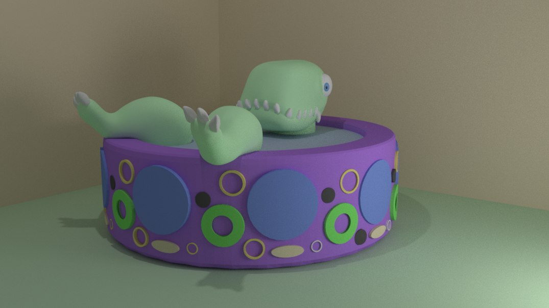 modelo 3d T-rex en el tanque - TurboSquid 1384363