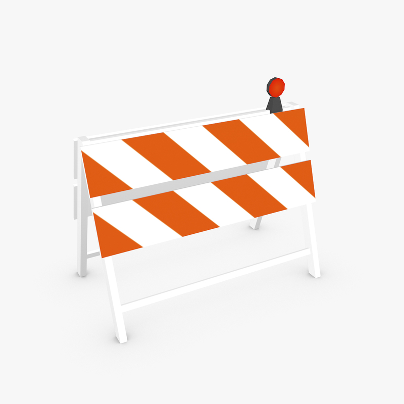 Police barriers 3D model - TurboSquid 1384489