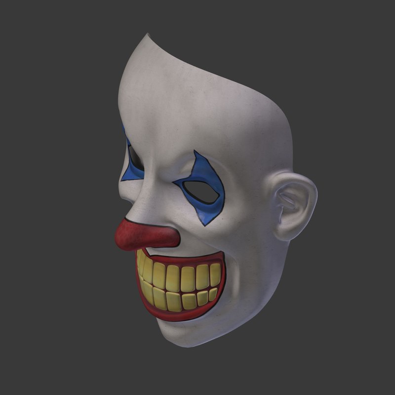 3d clown mask