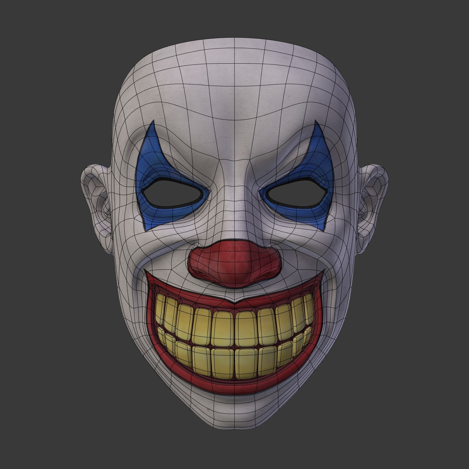 3d clown mask