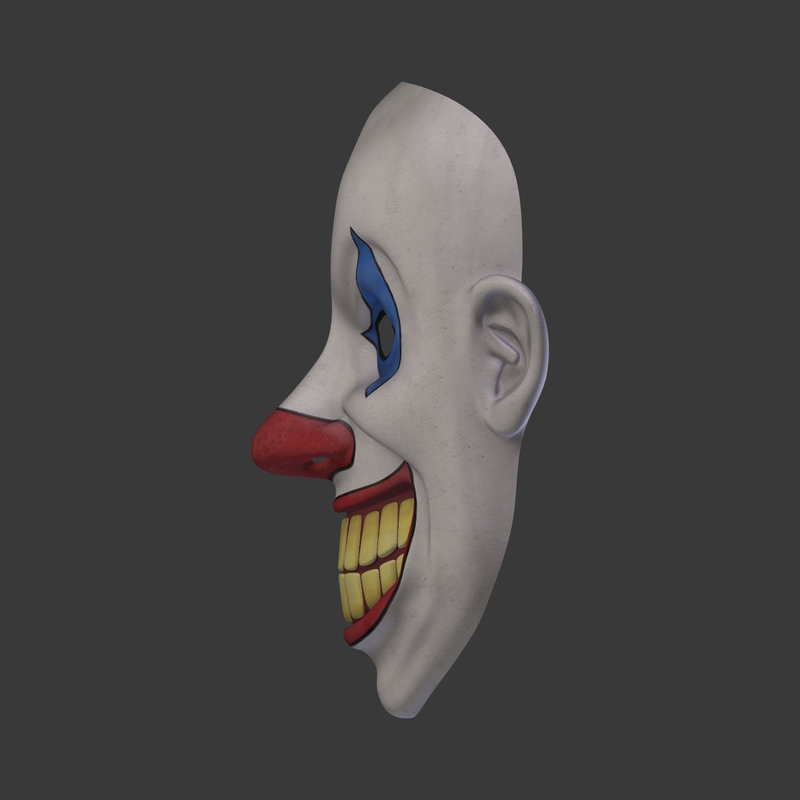3d clown mask
