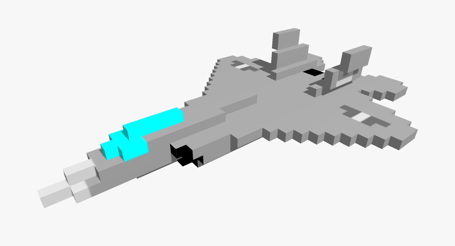 Pixelated f22 jet fighter 3D - TurboSquid 1384681