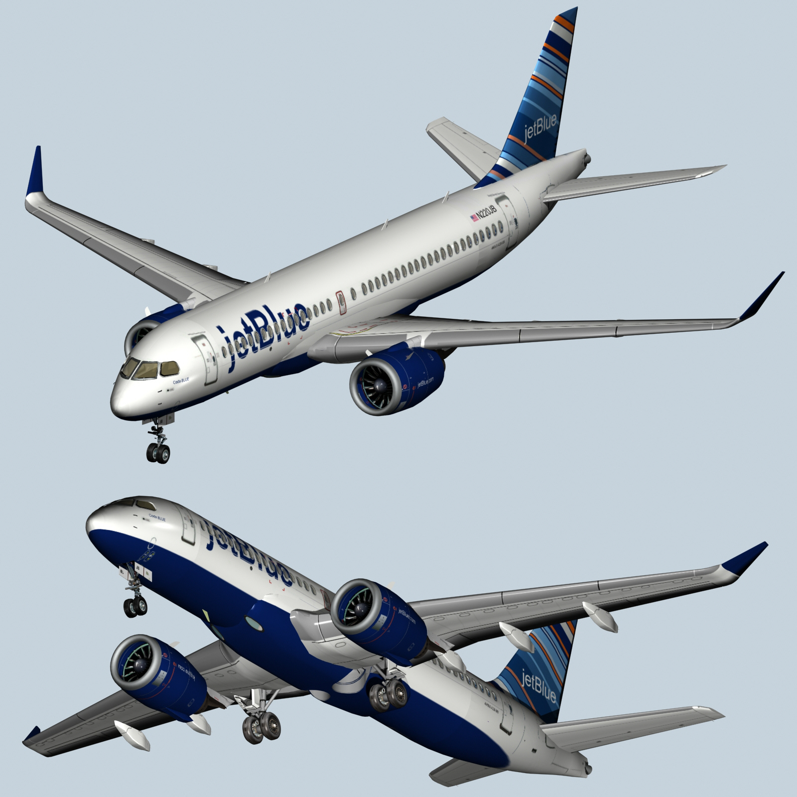 Airbus a220 300 series 3D model - TurboSquid 1384731