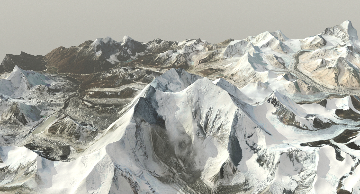 Mountain everest terrain 3D model - TurboSquid 1384778