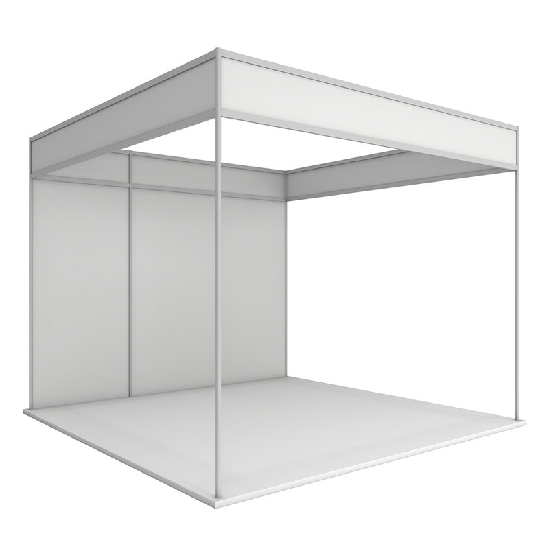 Trade booth box white model - TurboSquid 1384768