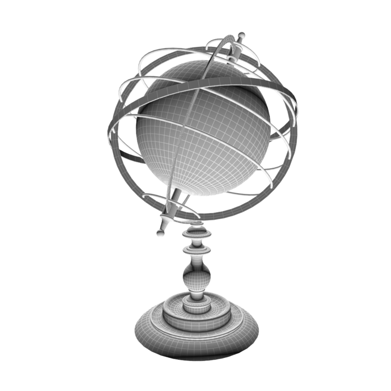 World globe terrestrial armillary sphere model - TurboSquid 1384878