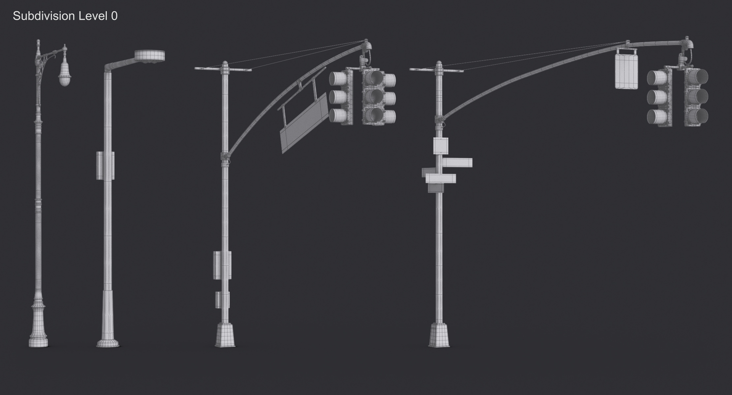 Traffic light pillar 3D model - TurboSquid 1384935