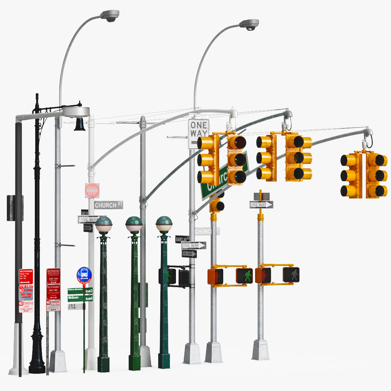 Traffic light pillar 3D model - TurboSquid 1384935