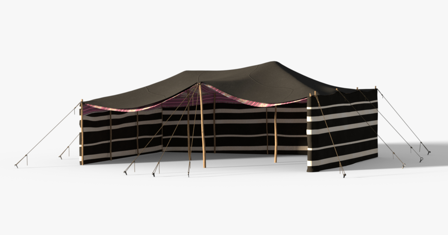 qatar arabian tent 3d model
