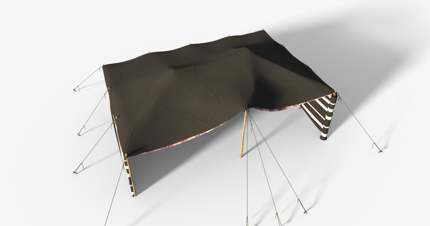 qatar arabian tent 3d model
