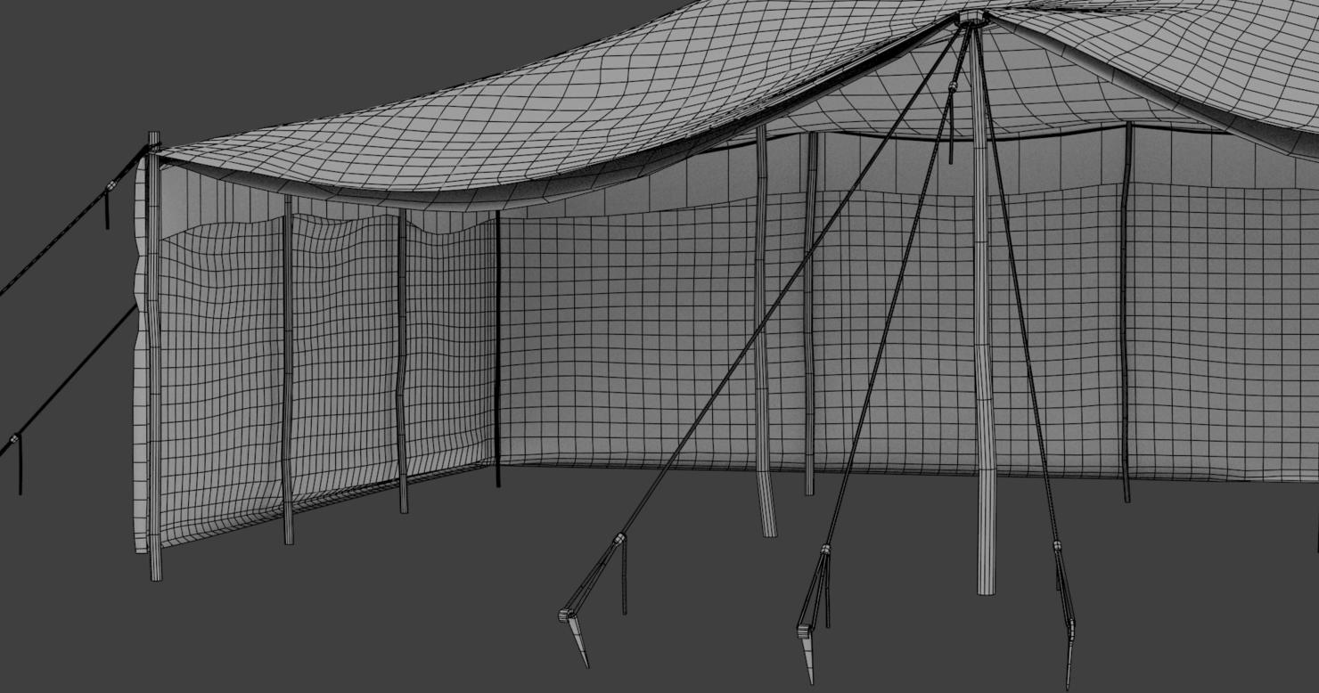 qatar arabian tent 3d model