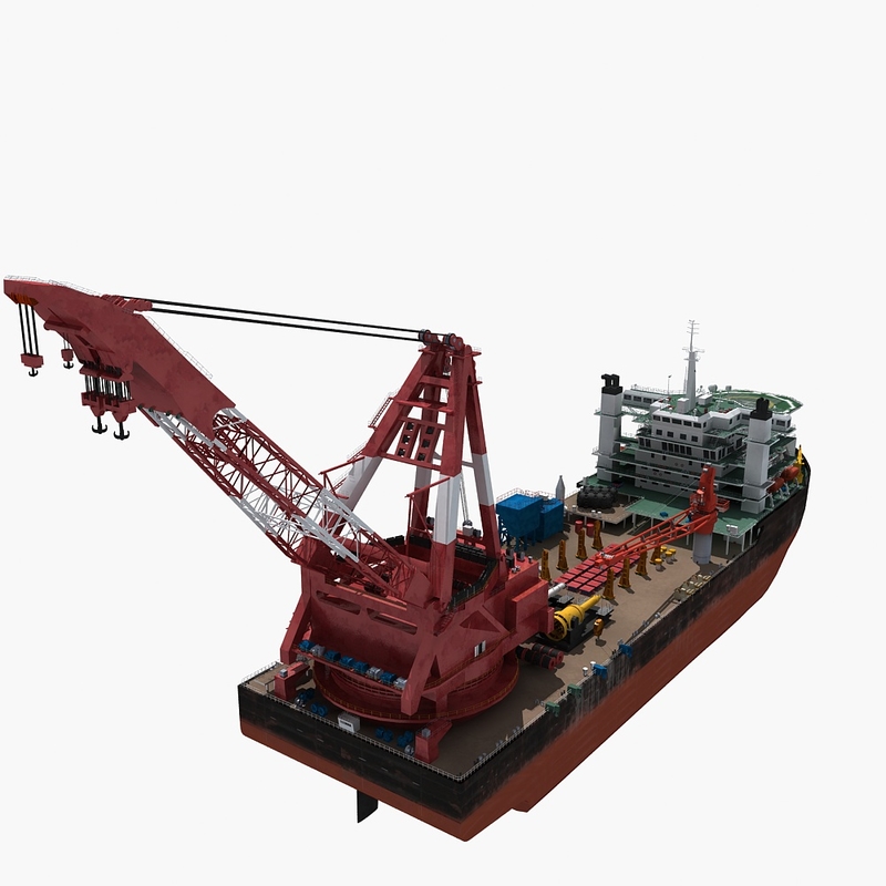 Crane ships 3D model - TurboSquid 1384992