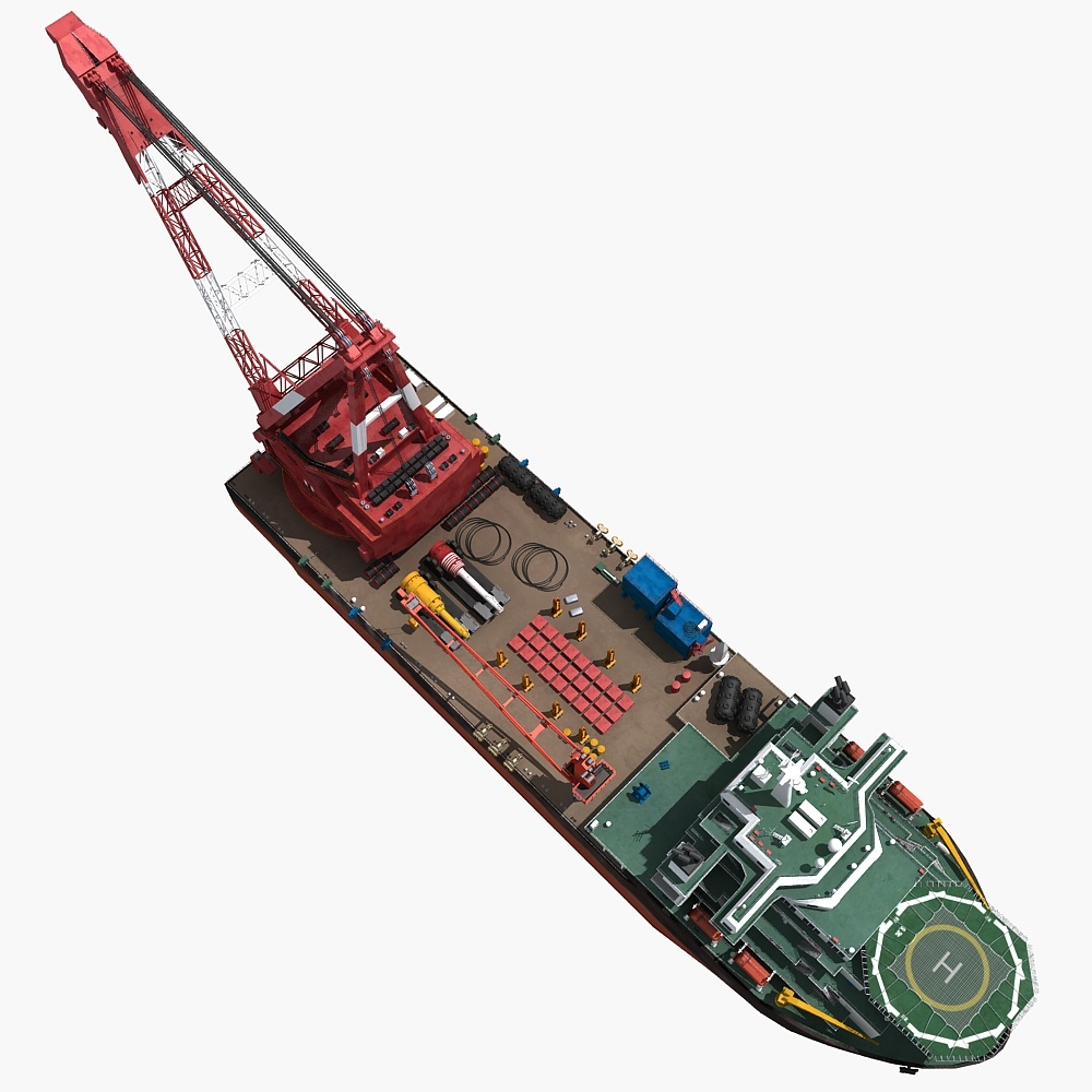 Crane ships 3D model - TurboSquid 1384992
