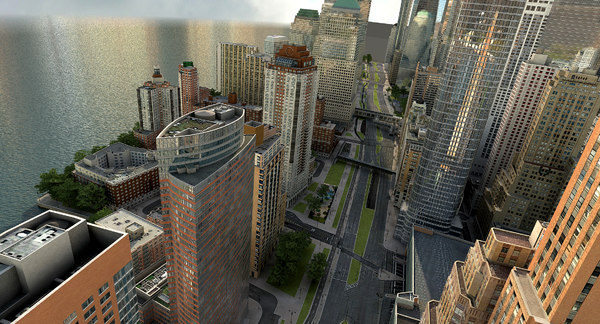 Manhattan lower 3D model - TurboSquid 1385166