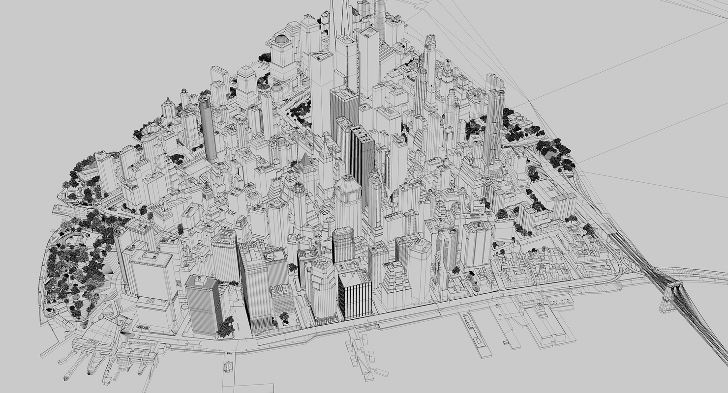 Manhattan lower 3D model - TurboSquid 1385166