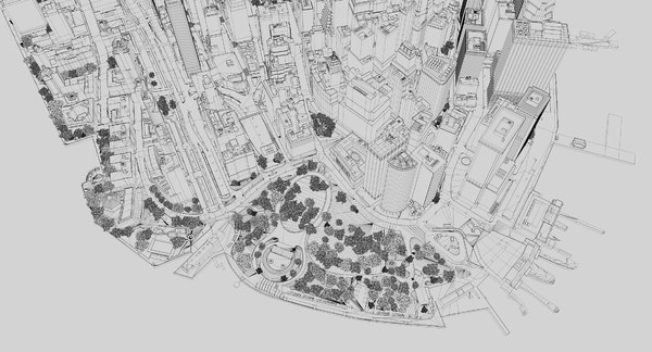 Manhattan lower 3D model - TurboSquid 1385166