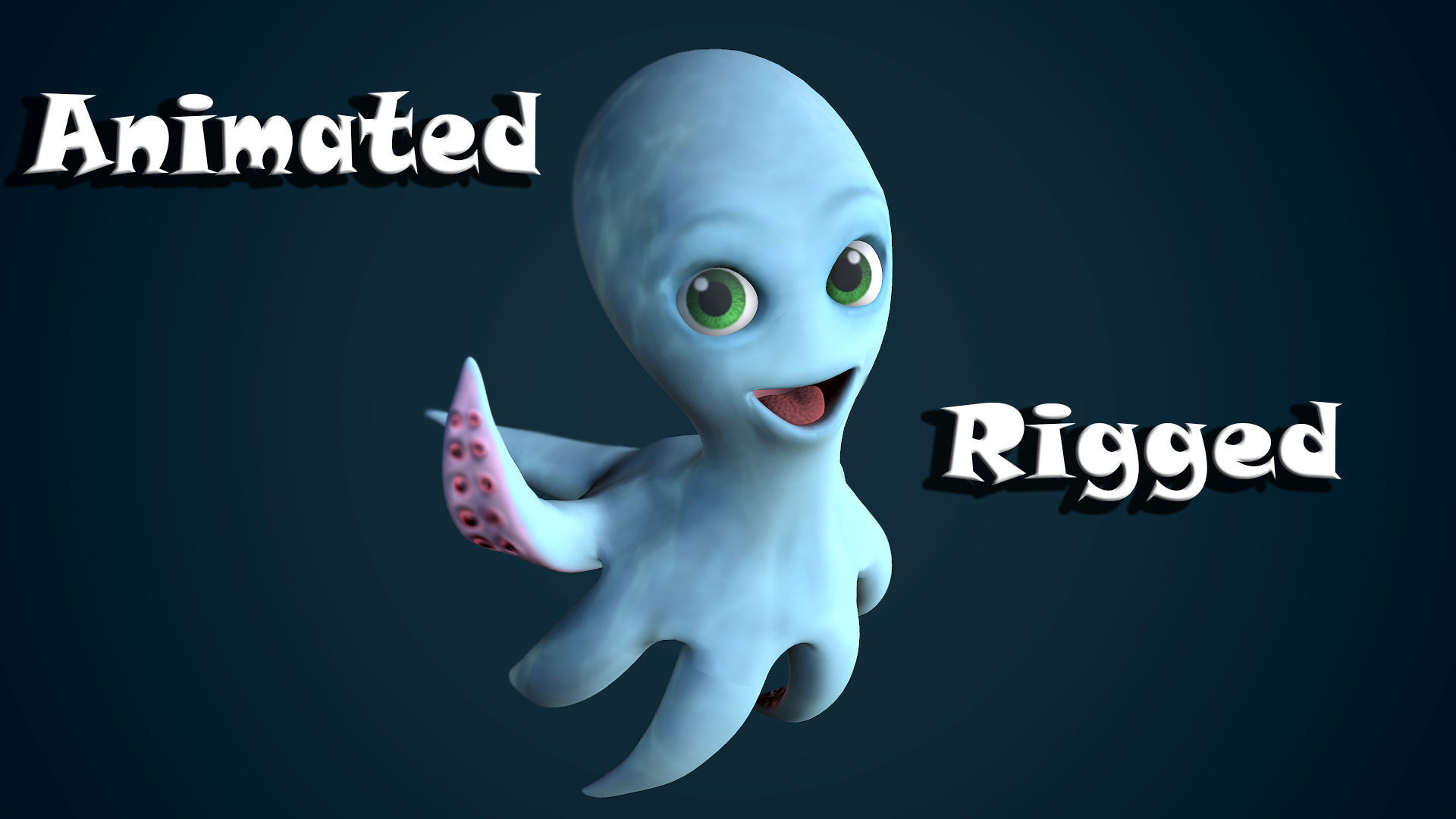 3D model art squid toon - TurboSquid 1385370