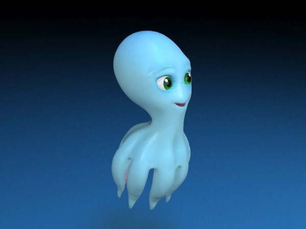 3D model art squid toon - TurboSquid 1385370