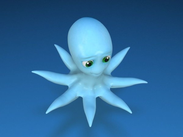 3D model art squid toon - TurboSquid 1385370