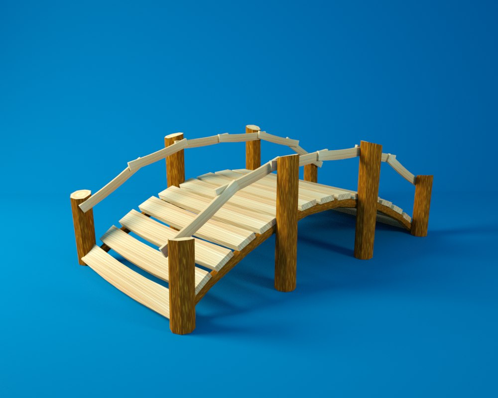 Cartoon wooden bridge 3D - TurboSquid 1385452