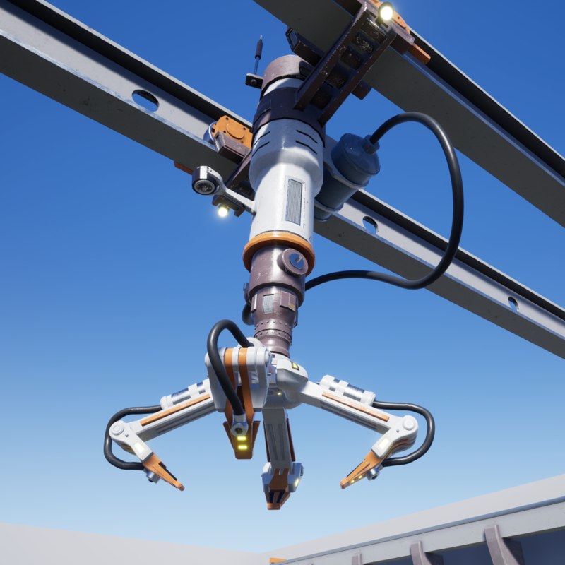 Sci-fi industrial robotic crane 3D model - TurboSquid 1385489